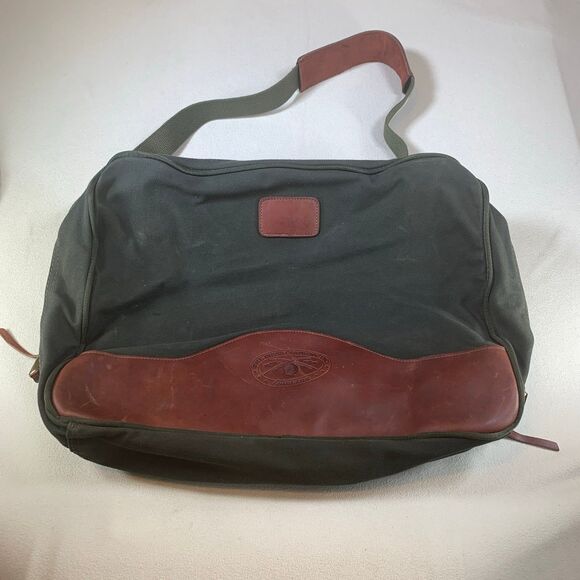 Orvis | Bags | Vintage Orvis Soft Suitcase Canvas Leather Carry On ...